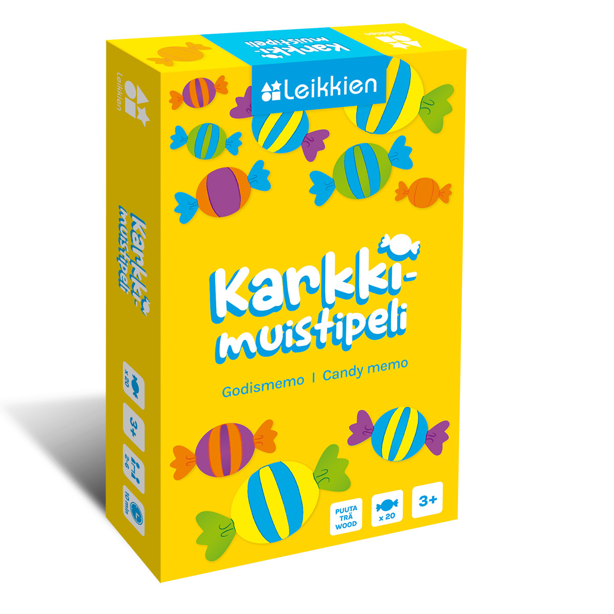 Leikkien puinen muistipeli karkki Kierrätysmateriaalia, 3v.+ - A-T ...